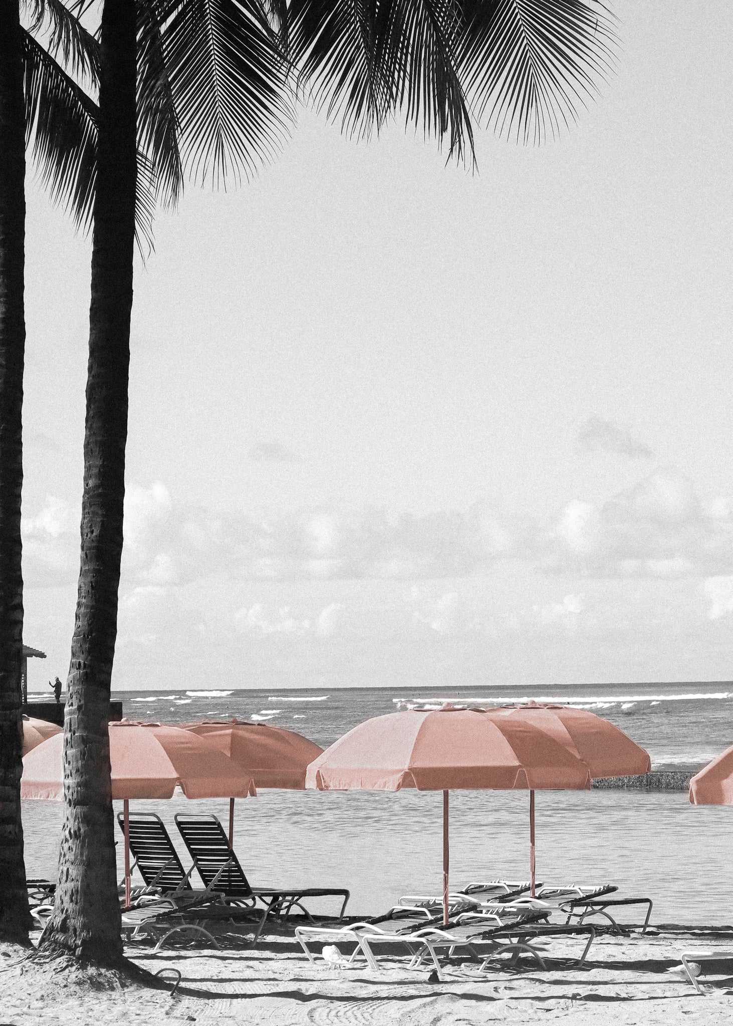 Pink Brolly Beach – Hawaii | Fine Art Photographic Prints By Poppie Pack